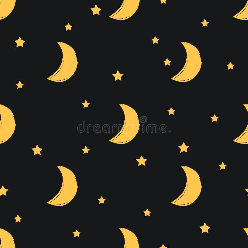 Abstract Moon, Grunge Pattern Stock Vector - Illustration of summer ...