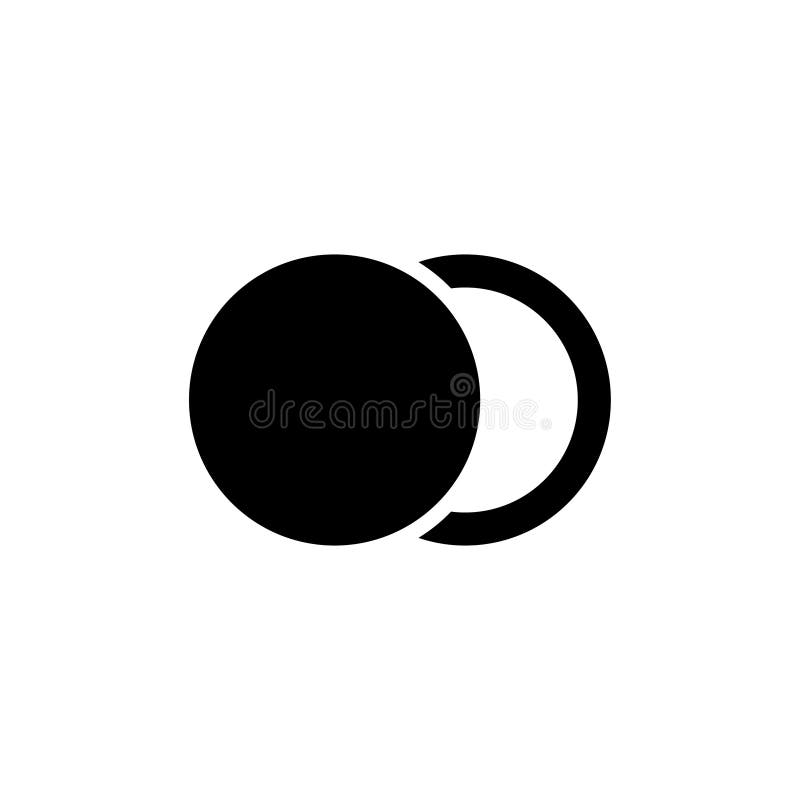 Moon Phase Astronomy Lunar Eclipse Flat Vector Icon Illustration Simple Black Symbol On White