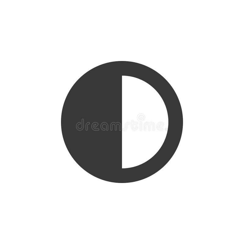 Moon Phase. First Quarter. Icon. Weather Glyph Vector Illustration ...