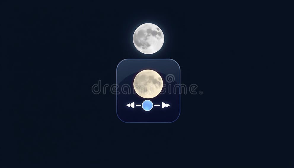 Moon Phase Selection Interface, Digital Control and Lunar Cycle UI ...