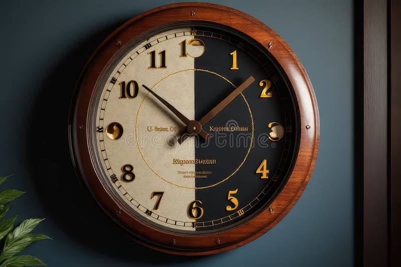 Moon Phase Wall Clock stock illustration. Illustration of generative ...