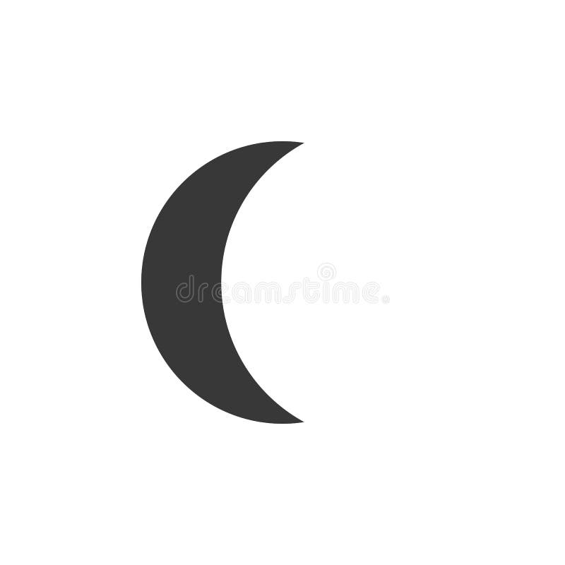 Moon Phase. Waning Crescent. Icon. Weather Glyph Vector Illustration ...