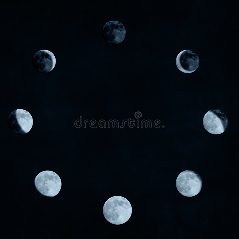 Full moon collage stock illustration. Illustration of moon - 31824382