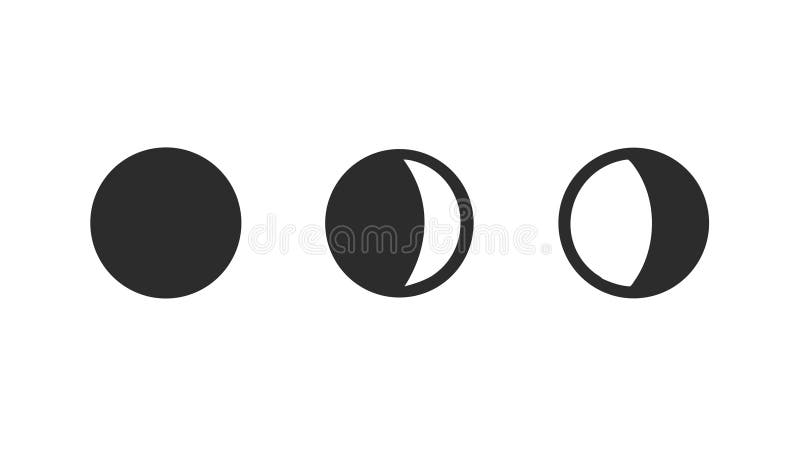 Moon Phases Cycle Icon, Lunar Progression, Vector Design Generative AI ...
