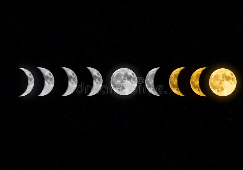 Sequential Moon Phases Stock Illustrations – 22 Sequential Moon Phases ...