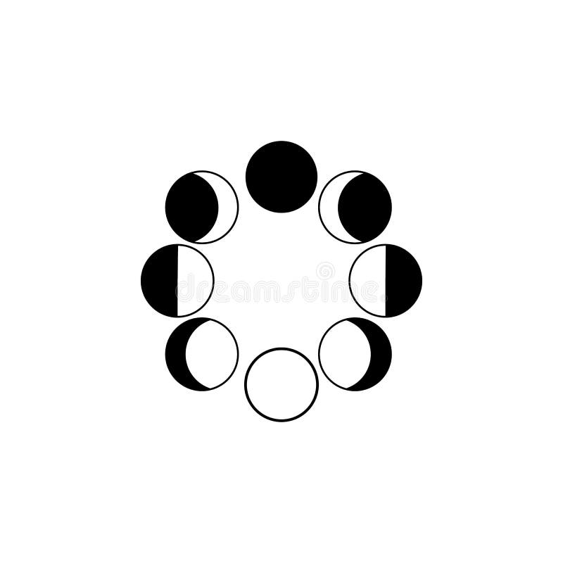 Moon Phases Icon. Elements of Space Icon Stock Vector - Illustration of ...
