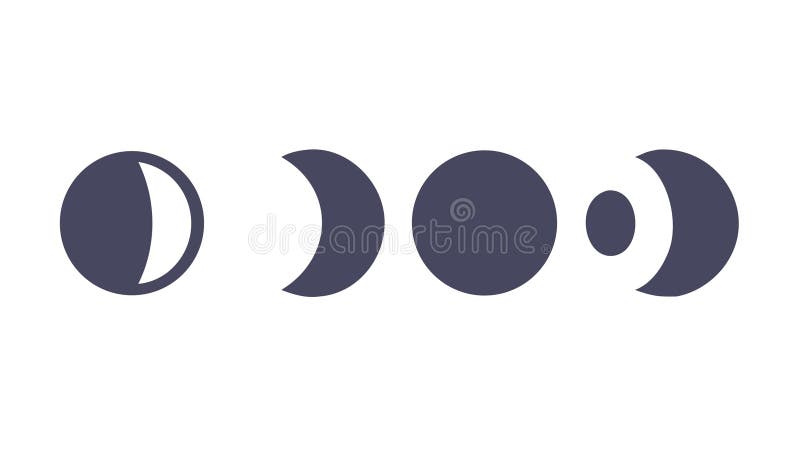 Moon Phases Icon Vector Illustration, Vector Design Generative AI Stock ...