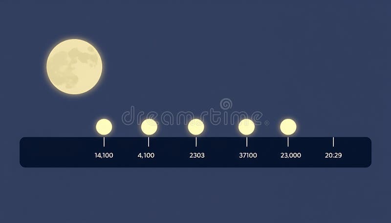 Moon Phases Line Graphic, Lunar Cycle, Astronomy and Celestial Chart ...
