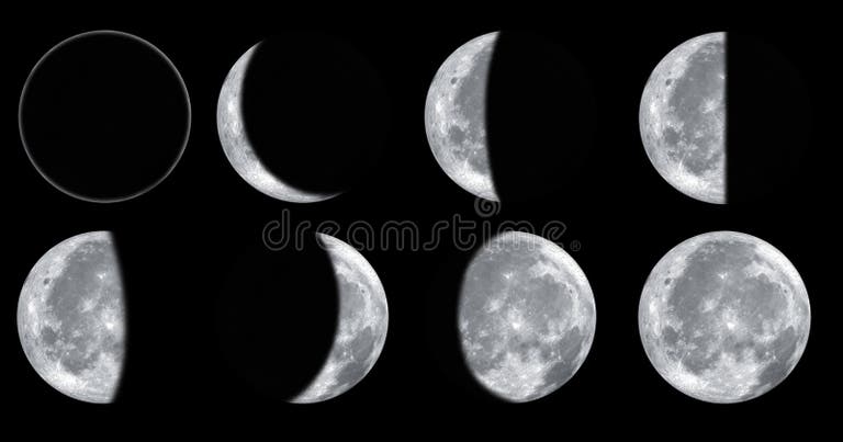 Moon phases stock image. Image of disk, galaxy, change - 68876433