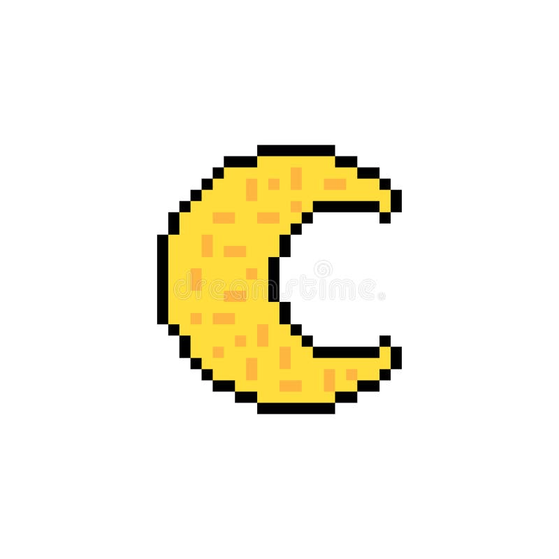 Moon Pixel Art Isolated. 8 Bit Pixelated Vector Illustration Stock ... Moon Pixel Art Isolated. 8 Bit Pixelated Vector Illustration Stock ...