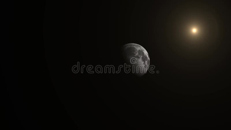 Moon and Planet Earth and Sun in Space 4K Stock Footage - Video of ...