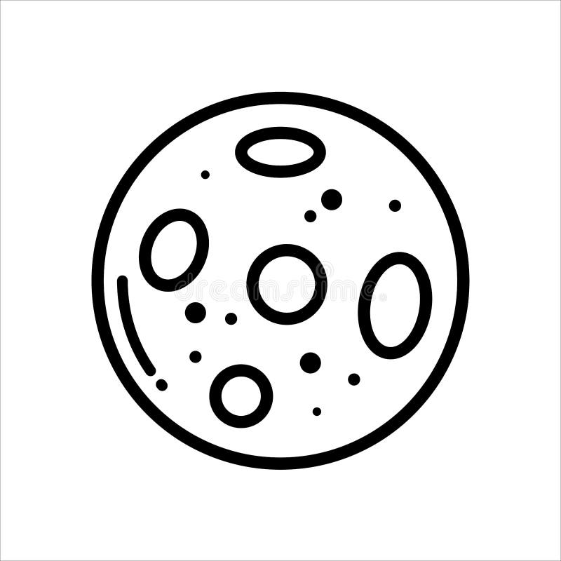 Moon - Planet - Space Icon Vector Design Template Stock Vector ...