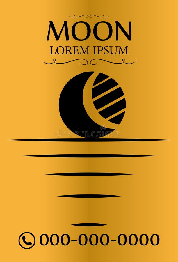 Moon Poster Concept Design stock vector. Illustration of full - 82257721