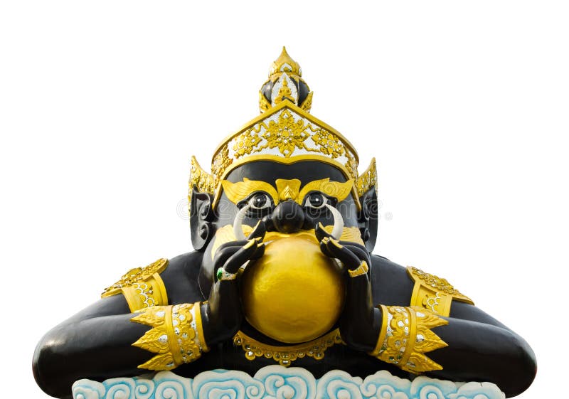 The moon in Rahoo mouth stock image. Image of buddhist - 25609903