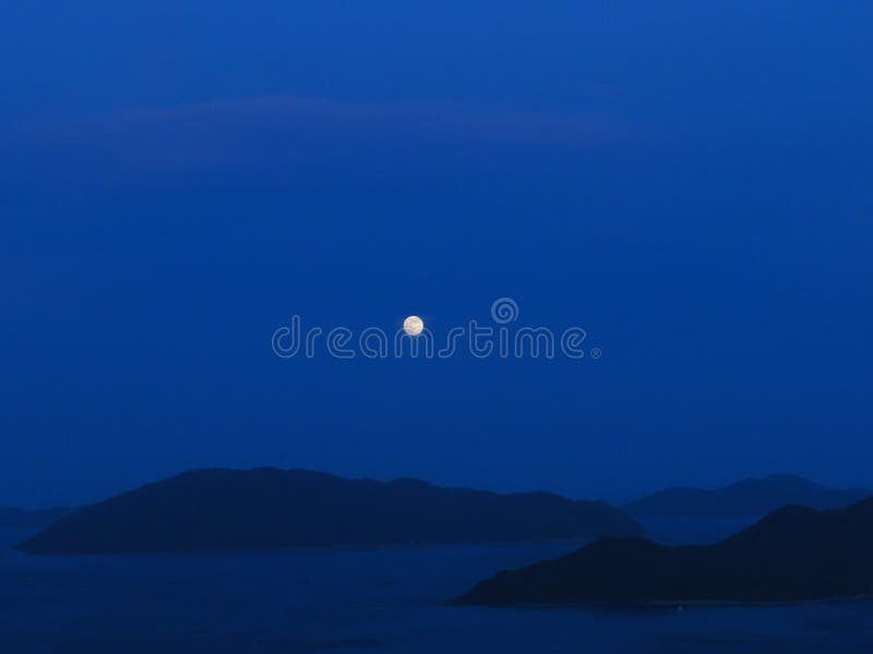 A Moon Raise of Silverstrand at Port Shelter Stock Image - Image of ...
