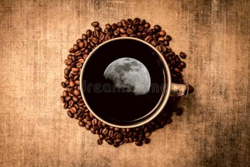 Cup of coffee reflected stock image. Image of perfume - 56453465