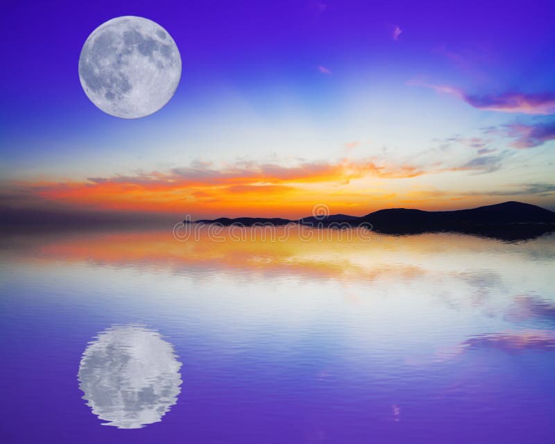 Reflection on a Puddle in Hdr Stock Photo - Image of light, night: 63614194