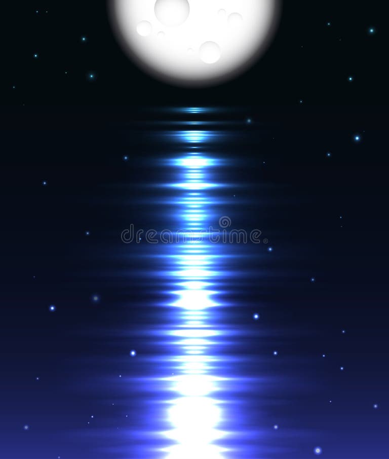 Moon Reflection Stock Illustrations – 79,489 Moon Reflection Stock ...