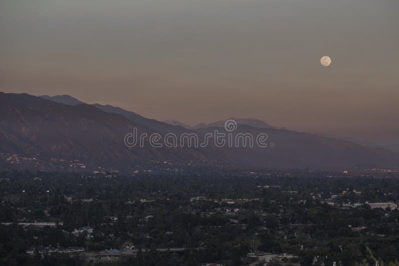 Moon Rise stock photo. Image of sunset, america, angeles - 89498398