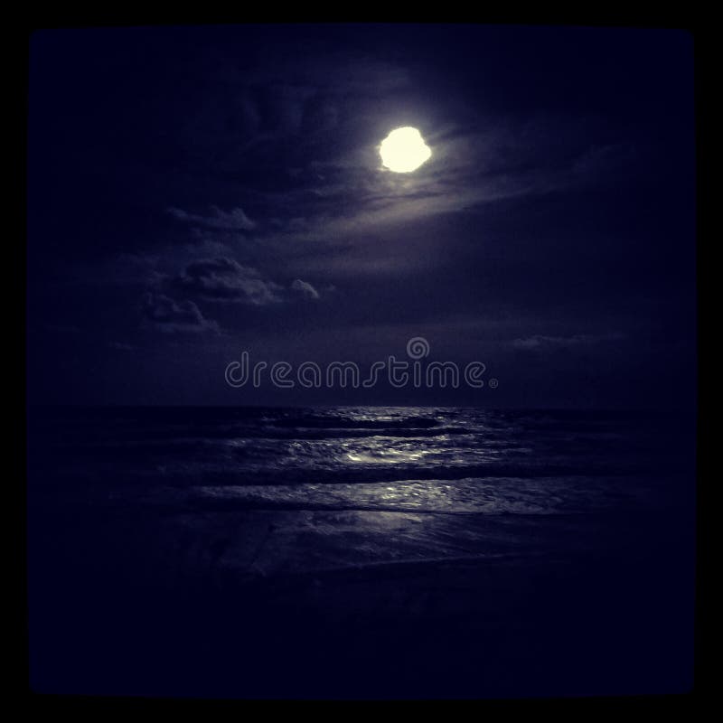 Moon Rise stock image. Image of rise, night, water, moon - 79206379