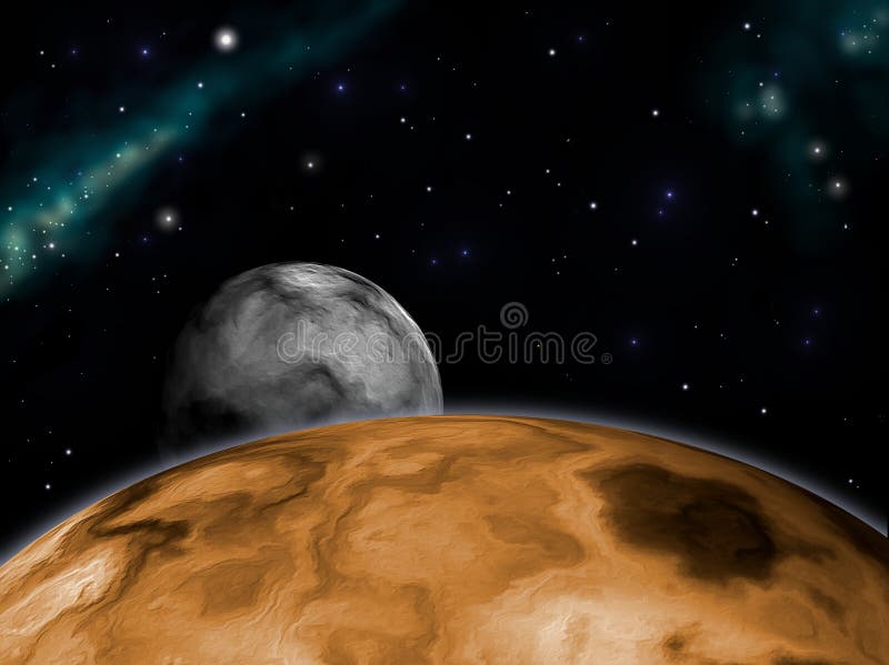 Moon rising stock illustration. Illustration of space - 11797386