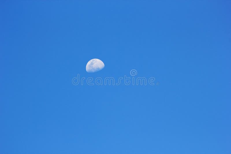 Moon Rising in Early Evening Sky Stock Photo - Image of rising, space ...