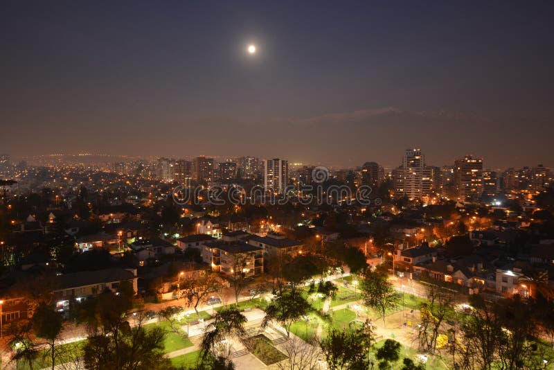 Moon Rising in Santiago Chile Stock Image - Image of moon, moonrise ...