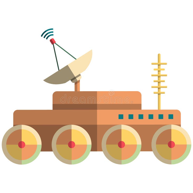 Moon Rover Icon, Flat Vector Isolated Illustration. Space Exploration ...