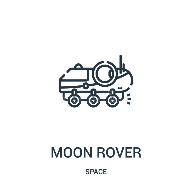 Moon Rover Icon Vector from Space Collection. Thin Line Moon Rover ...