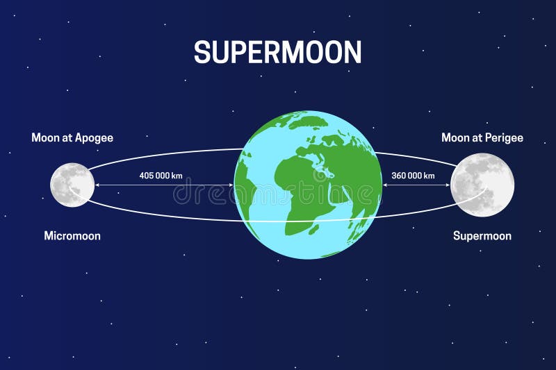 Moon S Orbit Around the Earth with Supermoon and Micromoon and Apogee ...