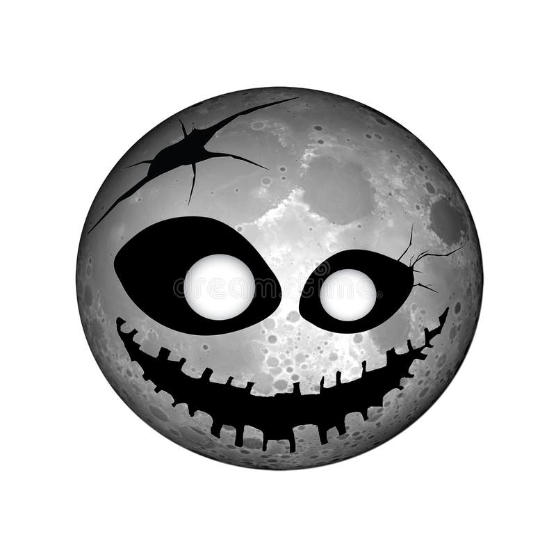 Moon Scary stock illustration. Illustration of mask, bone - 45132989