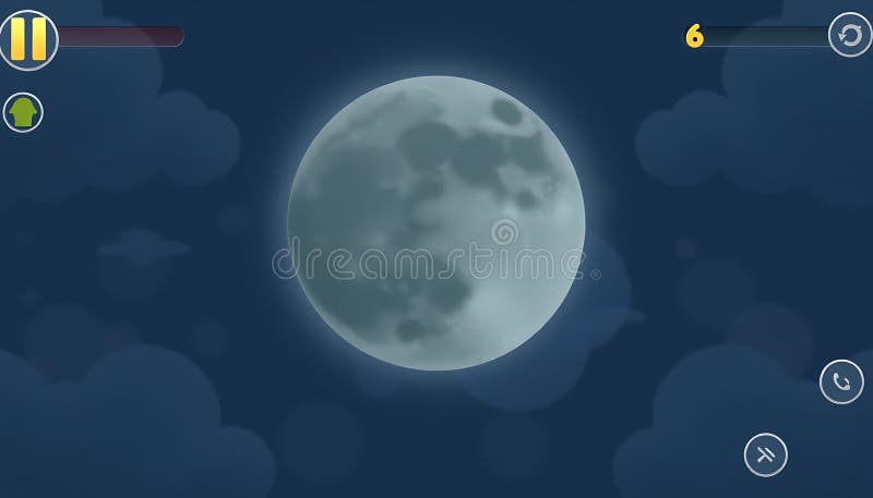 Moon Screen Animation, Digital Display, Lunar Theme, Tech Interface UI ...