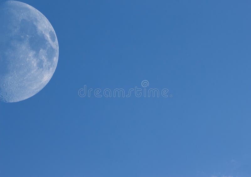 Moon seen from a back stock image. Image of gibbous - 220932231