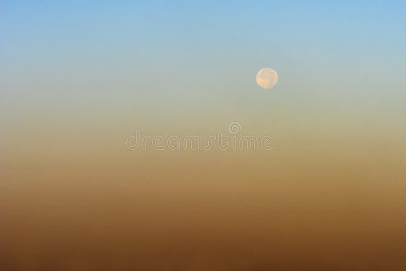 Hazy Morning Moonset stock photo. Image of body, dusk - 246391124