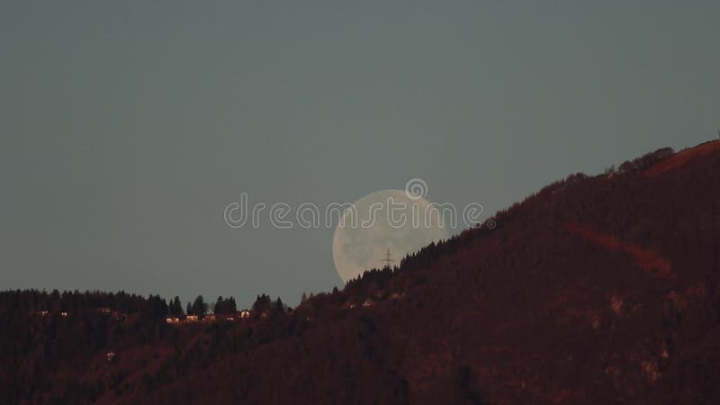 Moon Setting Over Bridge Reflecting in Water Stock Video - Video of ...