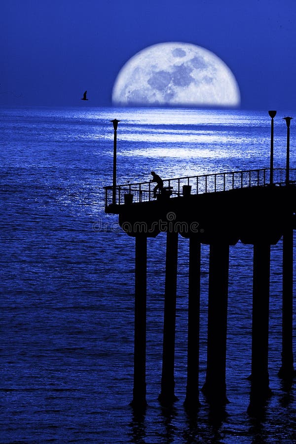 Moon setting stock photo. Image of peaceful, night, conceptual - 46320958