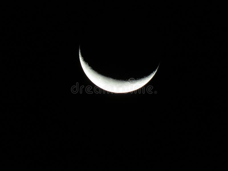 Horizontal Moon Shadow Crescent Stock Image - Image of sphere, black ...