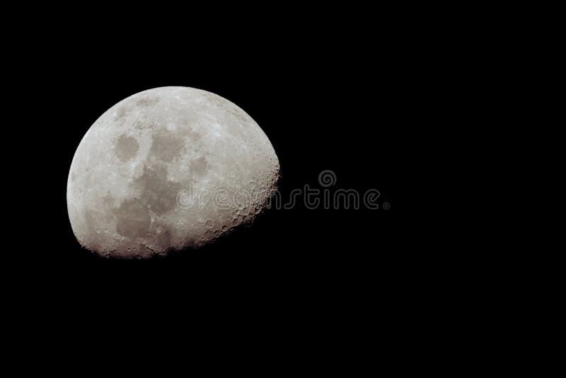 Moon with Shadow View from Space. Stock Image - Image of cloud, nasa ...
