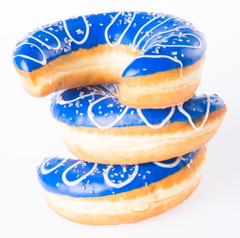 Moon Shape Donut on Background Stock Photo - Image of chocolate, pink ...