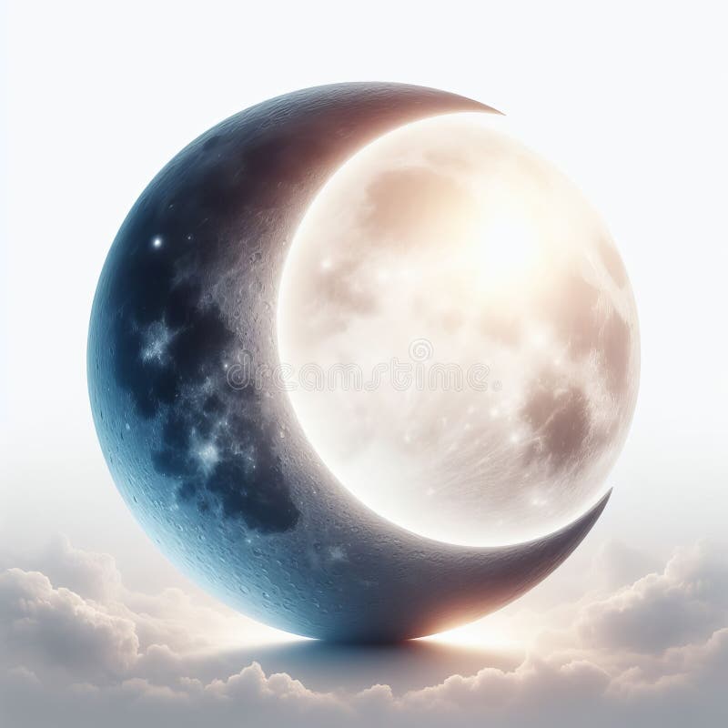 66 87. Moon_ a Shape Resembling the Moon with a Crescl Stock Photo ...