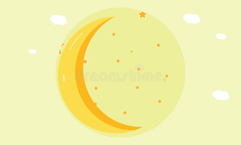 Moon Shape Vector Design with Blue Color Blend Stock Illustration ...