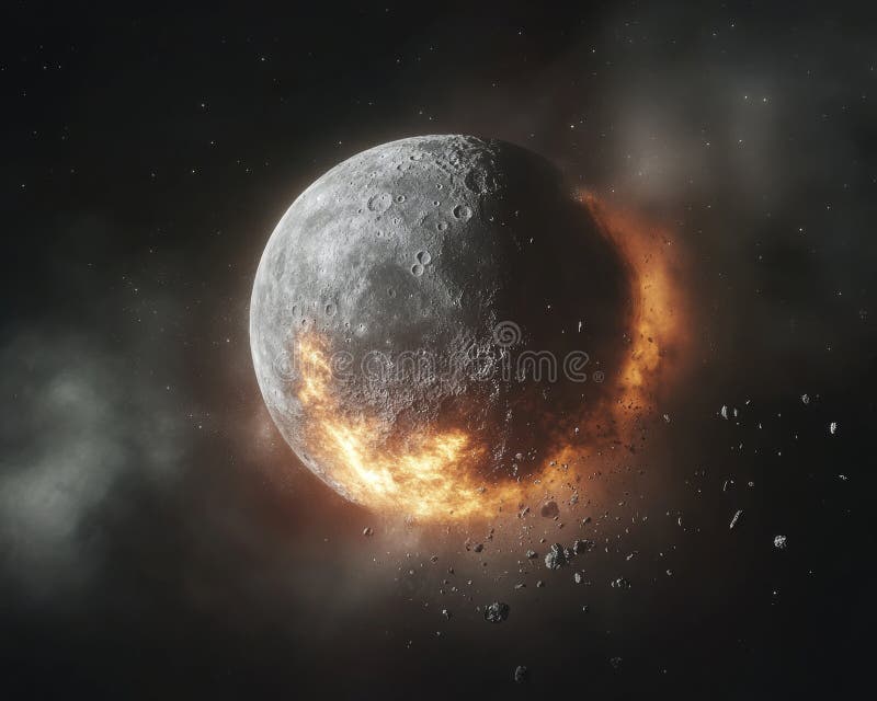 The Moon is Shattering in Its Cosmic Trajectory while the Planet ...