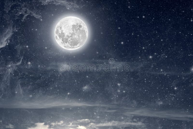 Moon Shines on the Christmas Eve of Jesus Christ Stock Photo - Image of ...