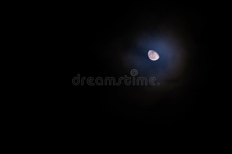 Moon Shining on the Cloudy Sky Stock Image - Image of cloud, weather ...