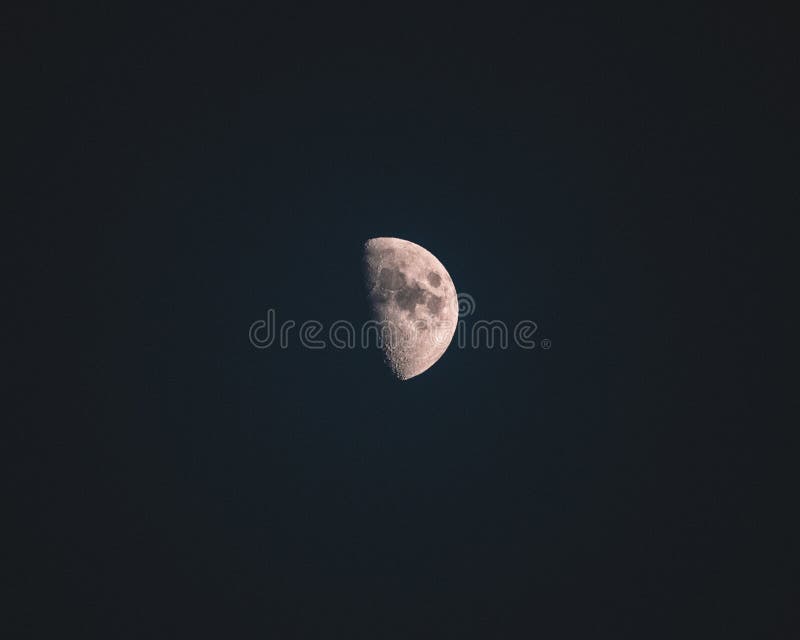 The Moon Shot on a Clear Night. Stock Photo - Image of colored, city ...