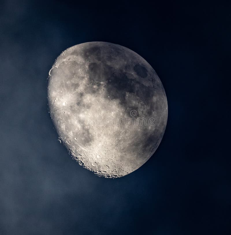 Moon Shot Cloud Smoke Moonlight Stock Photo - Image of smoke, moon ...