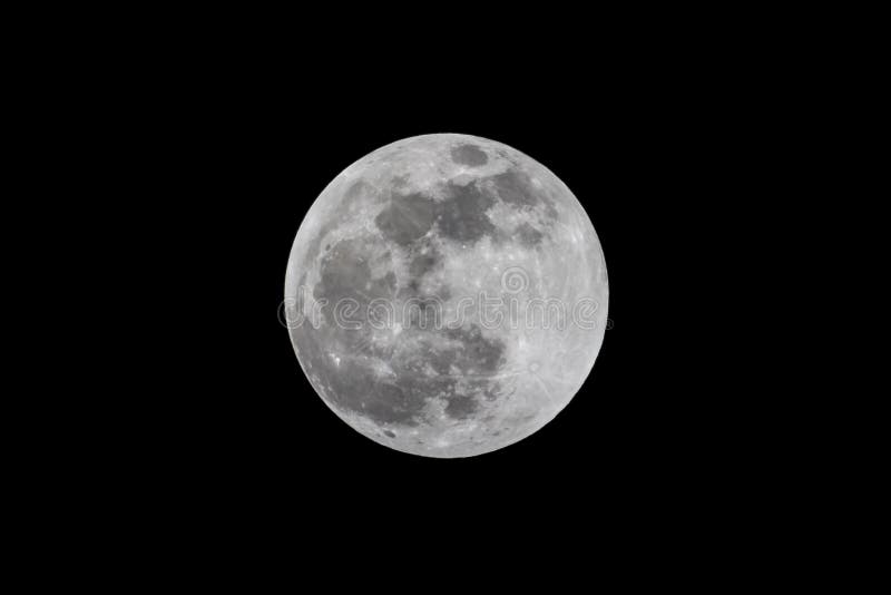Moon Shot - Full Moon on a Dark Night Stock Image - Image of dark ...