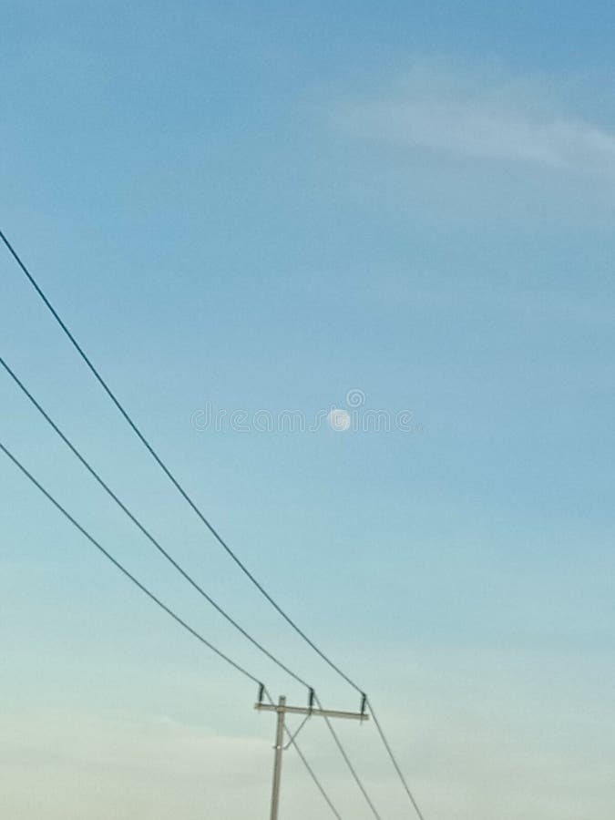 The Moon in the Sky in the Late Afternoon Stock Image - Image of late ...