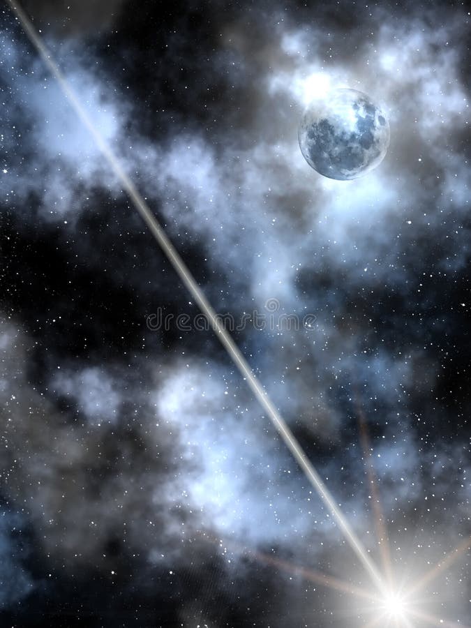 Moon sky night meteor stock illustration. Illustration of night - 15049248