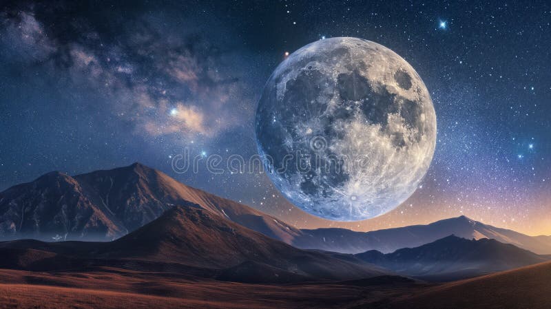 Sky at Night with Milky Way Galaxy is Beautiful Sky Stock Illustration ...